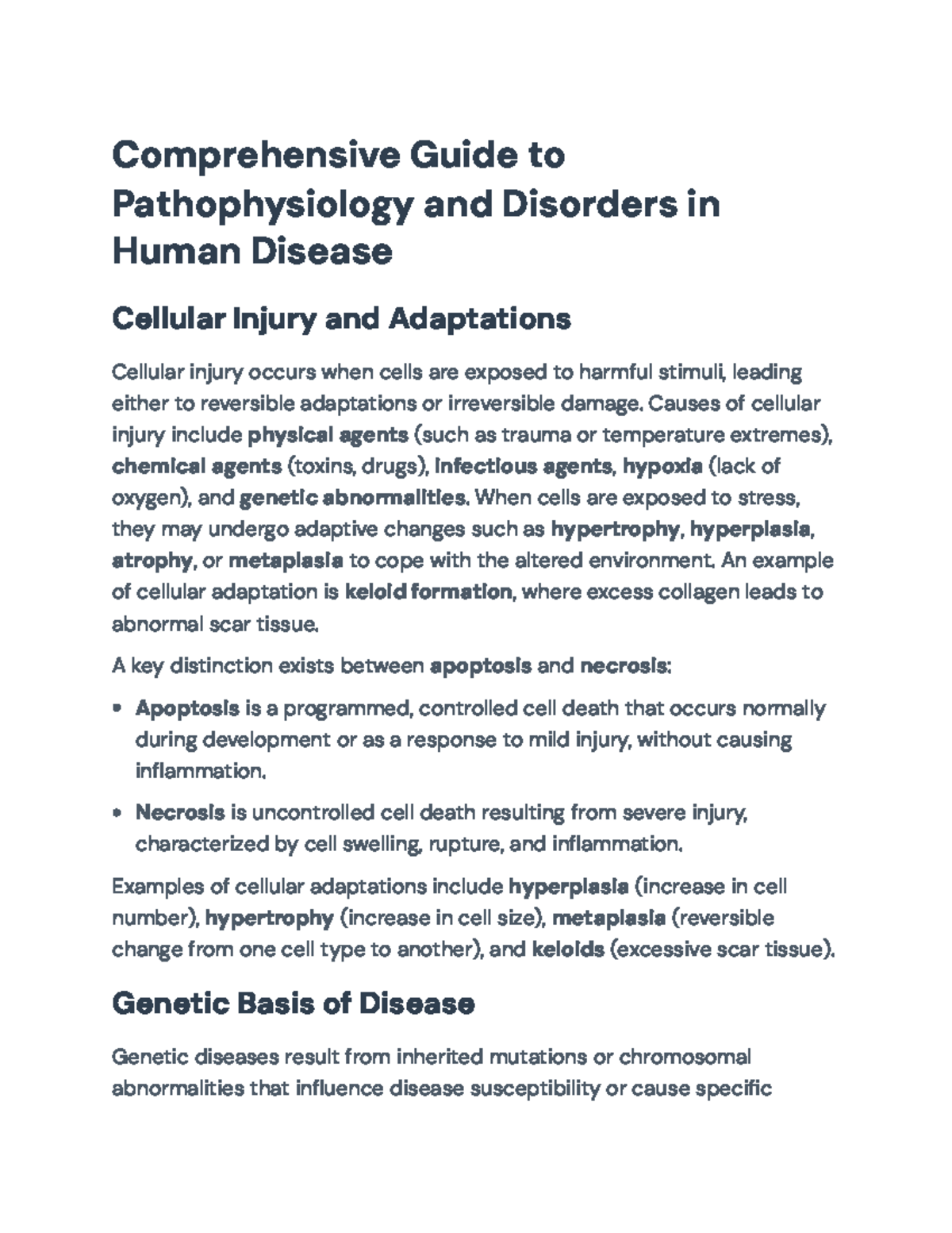 Comprehensive Guide to Pathophysiology & Disorders in Human Disease ...