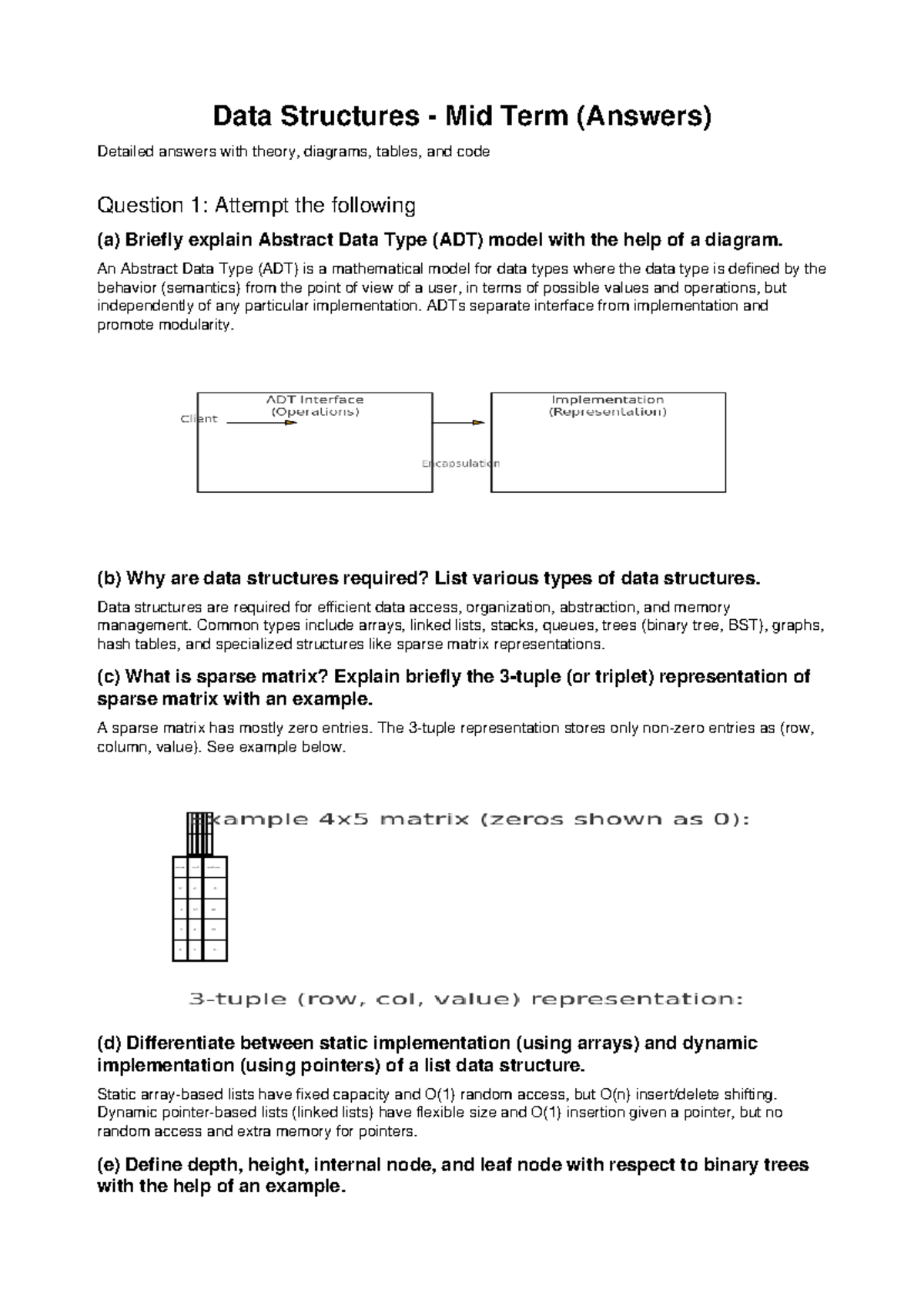 DS 101 Midterm Exam Answers: Detailed Solutions & Explanations - Studocu