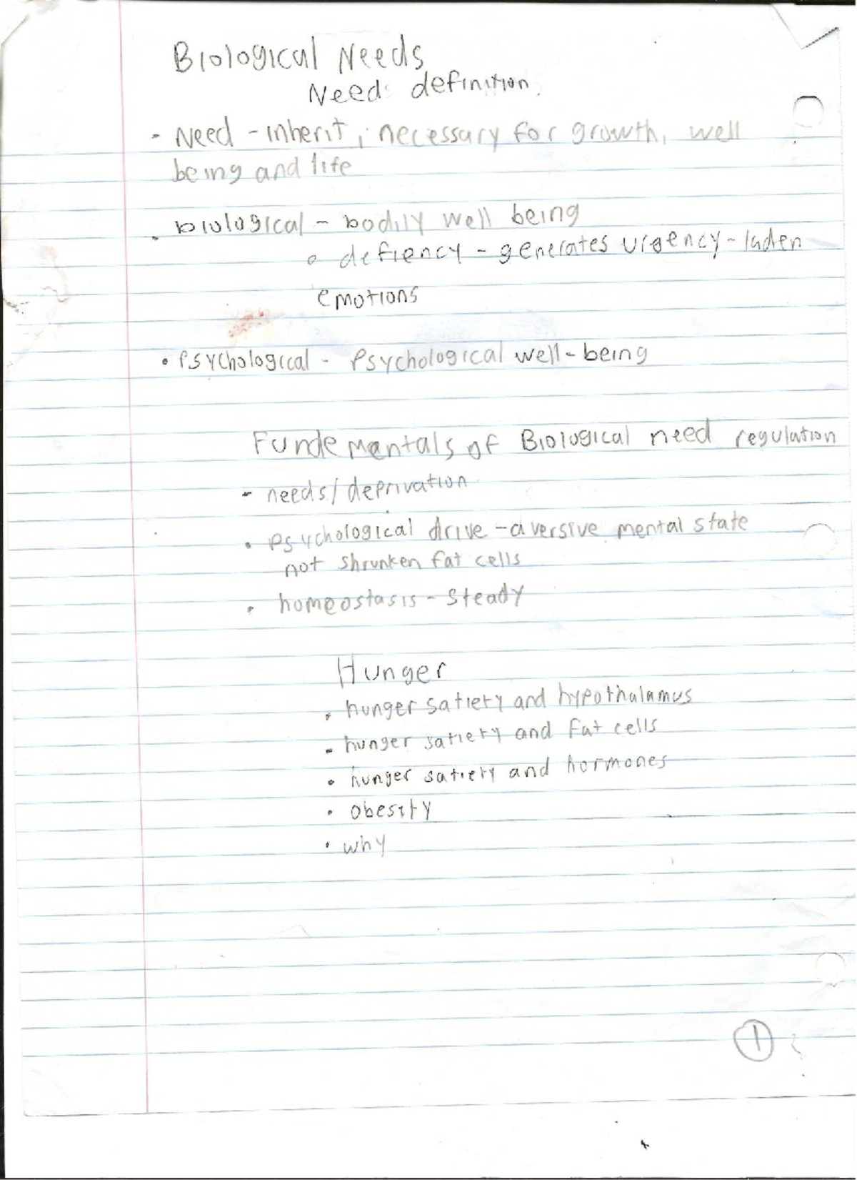 Understanding Biological Needs and Regulation (BIO 101) - Studocu