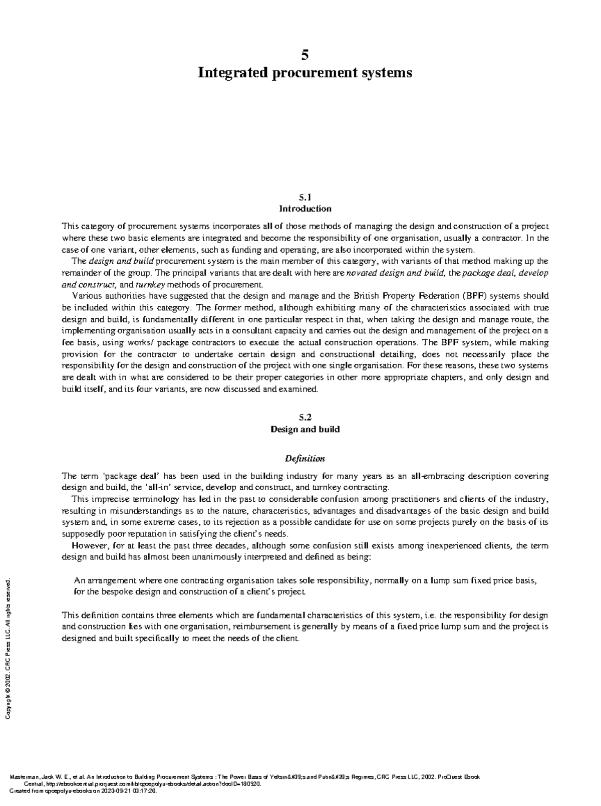 An Introduction to Building Procurement Systems Th - 5 Integrated ...