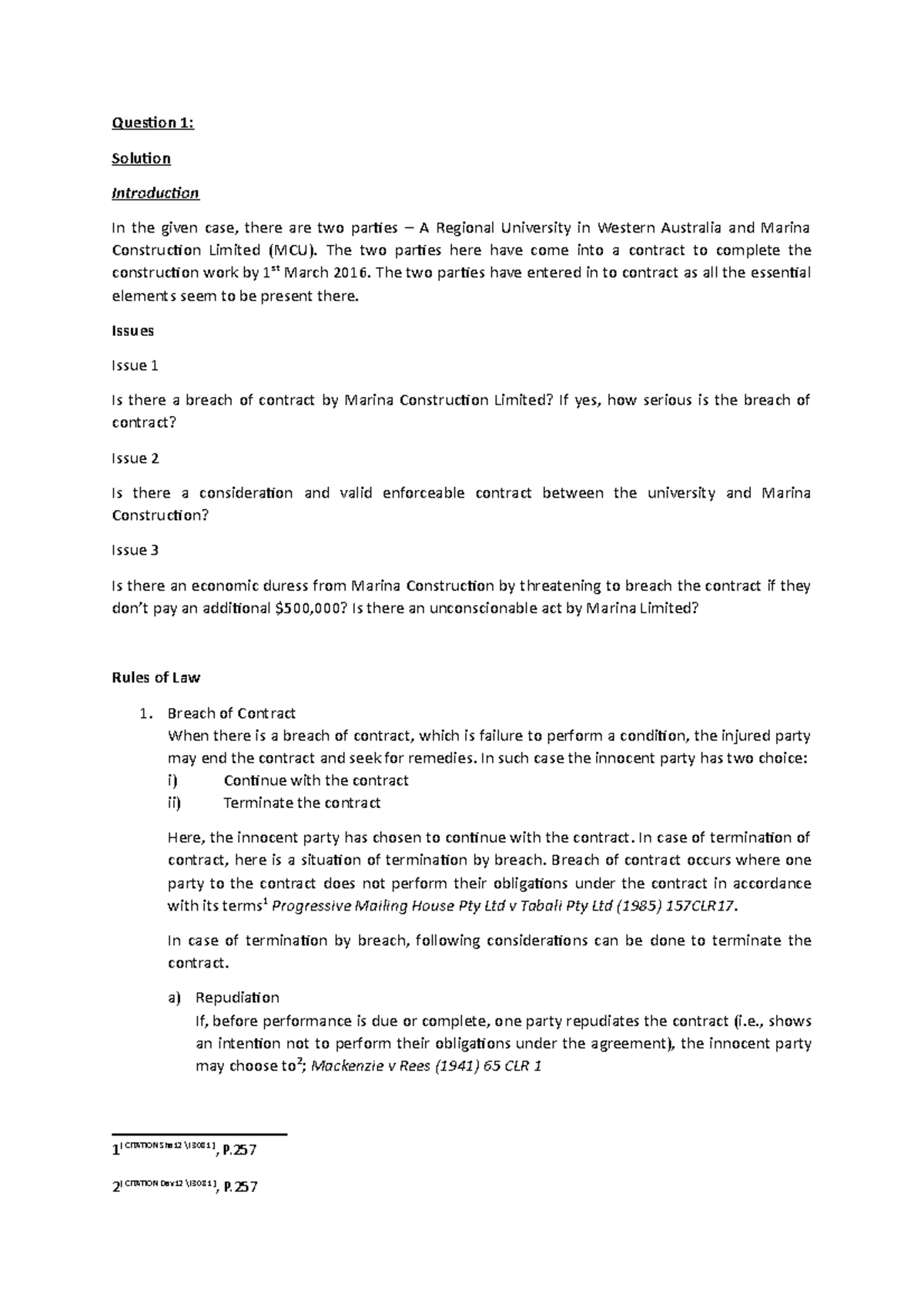 IRAC method, explanation, and example v2 - USING THE I-R-A-C STRUCTURE IN WRITING EXAM ANSWERS ...