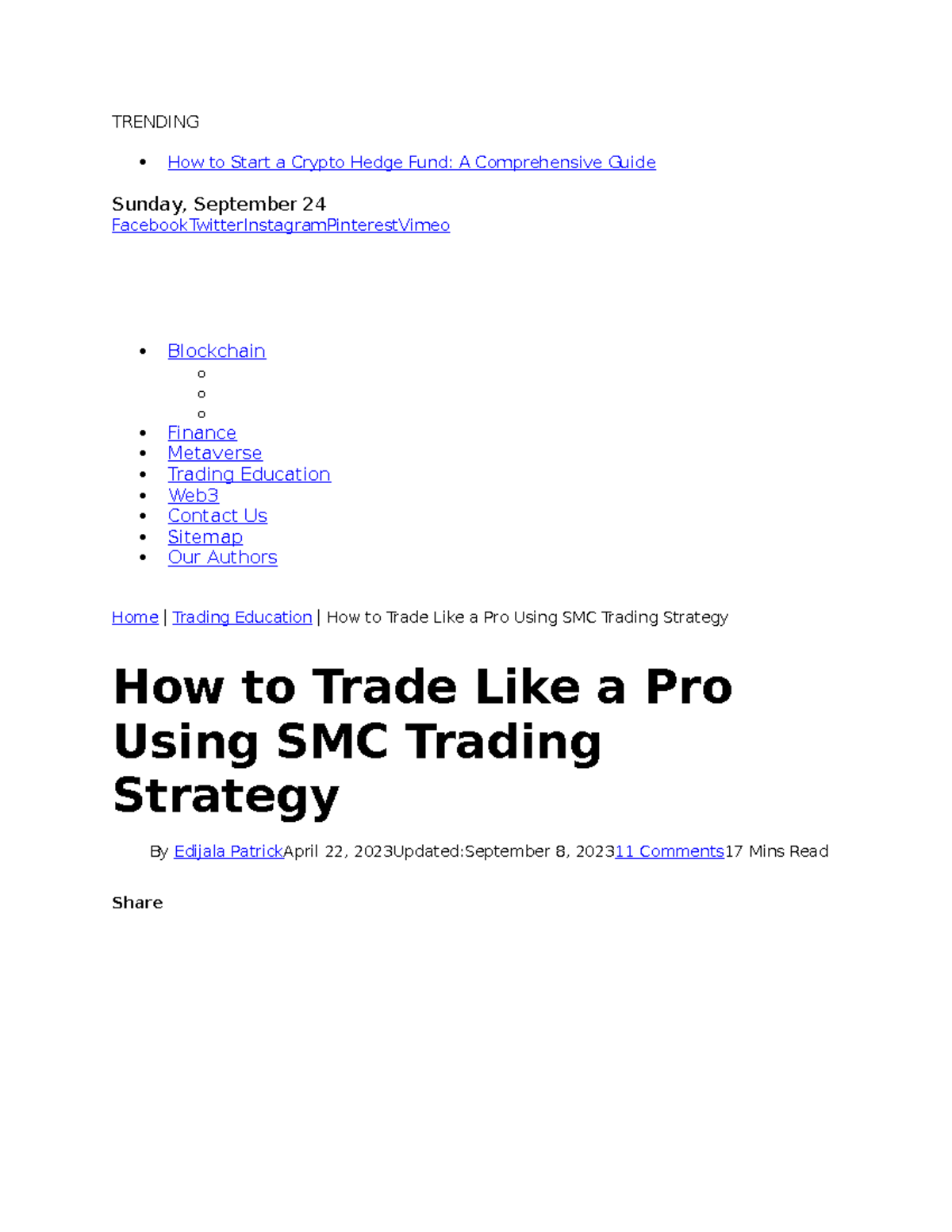 SMC Trading Strategy: How to Trade Like a Pro Guide - Studocu