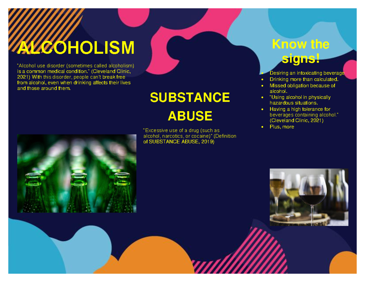 Understanding Alcoholism and Substance Abuse - Task 1 - Studocu