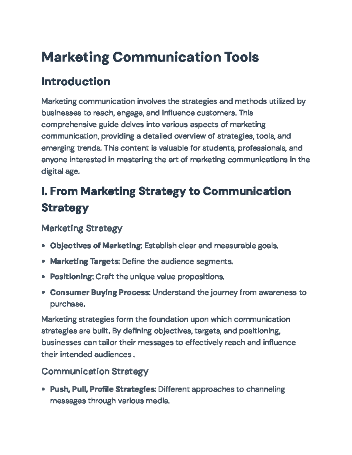 Marketing Communication Tools and Strategies: A Comprehensive Guide ...
