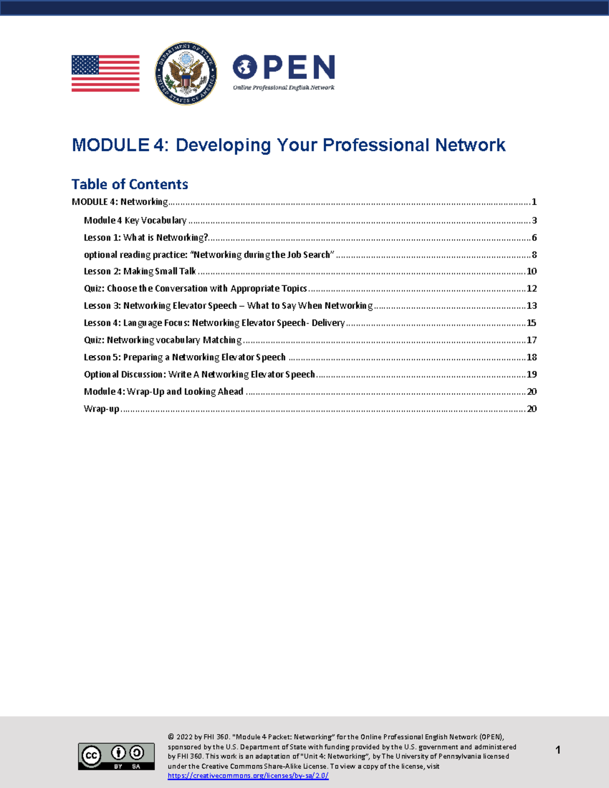 Module 4 Packet - ####### 1 © 202 2 by FHI 360. “Module 4 Packet ...