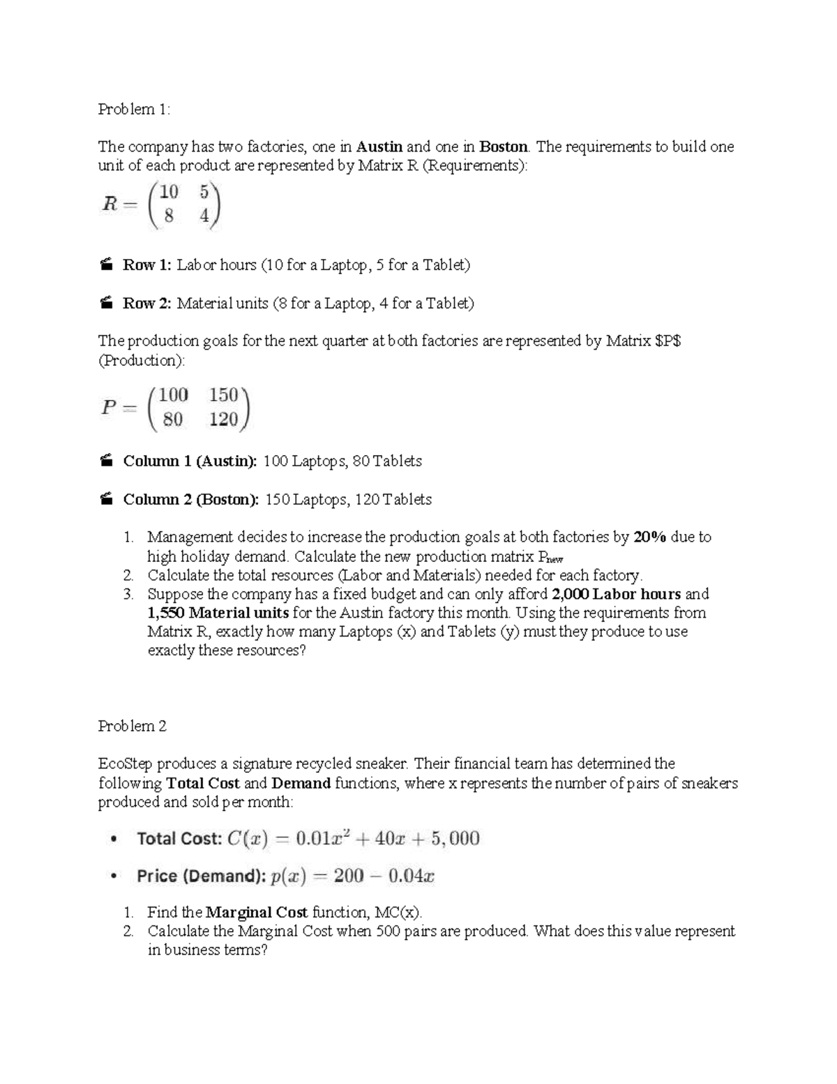 Example Maths - Đề luyện tập cuối kỳ 1 (MATH101) - Studocu