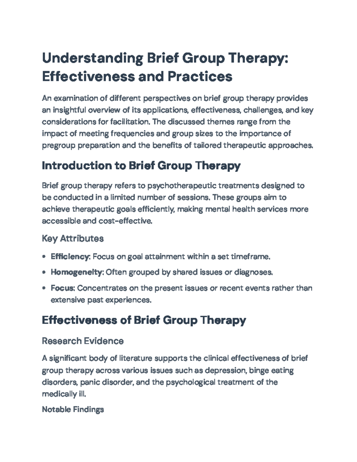 Understanding Brief Group Therapy: Effectiveness and Strategies ...