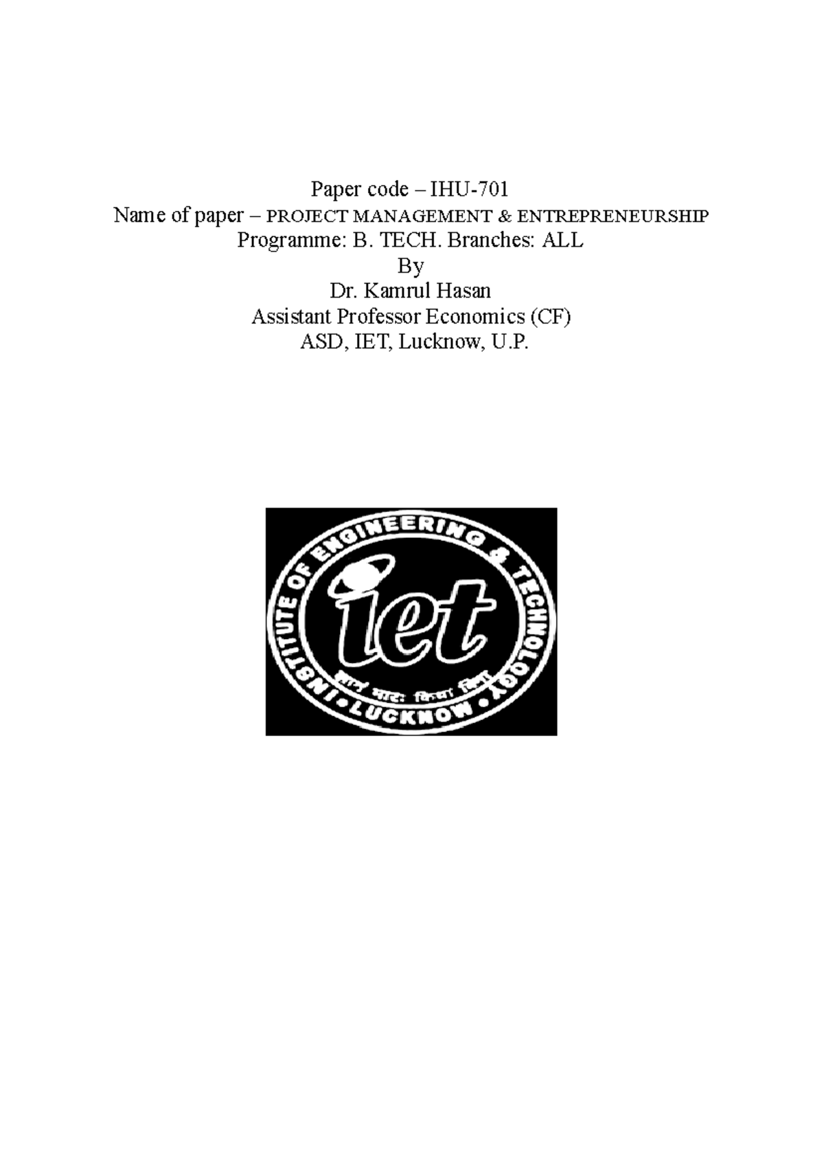 Project Management Scope: Key Processes and Importance (B. TECH) - Studocu