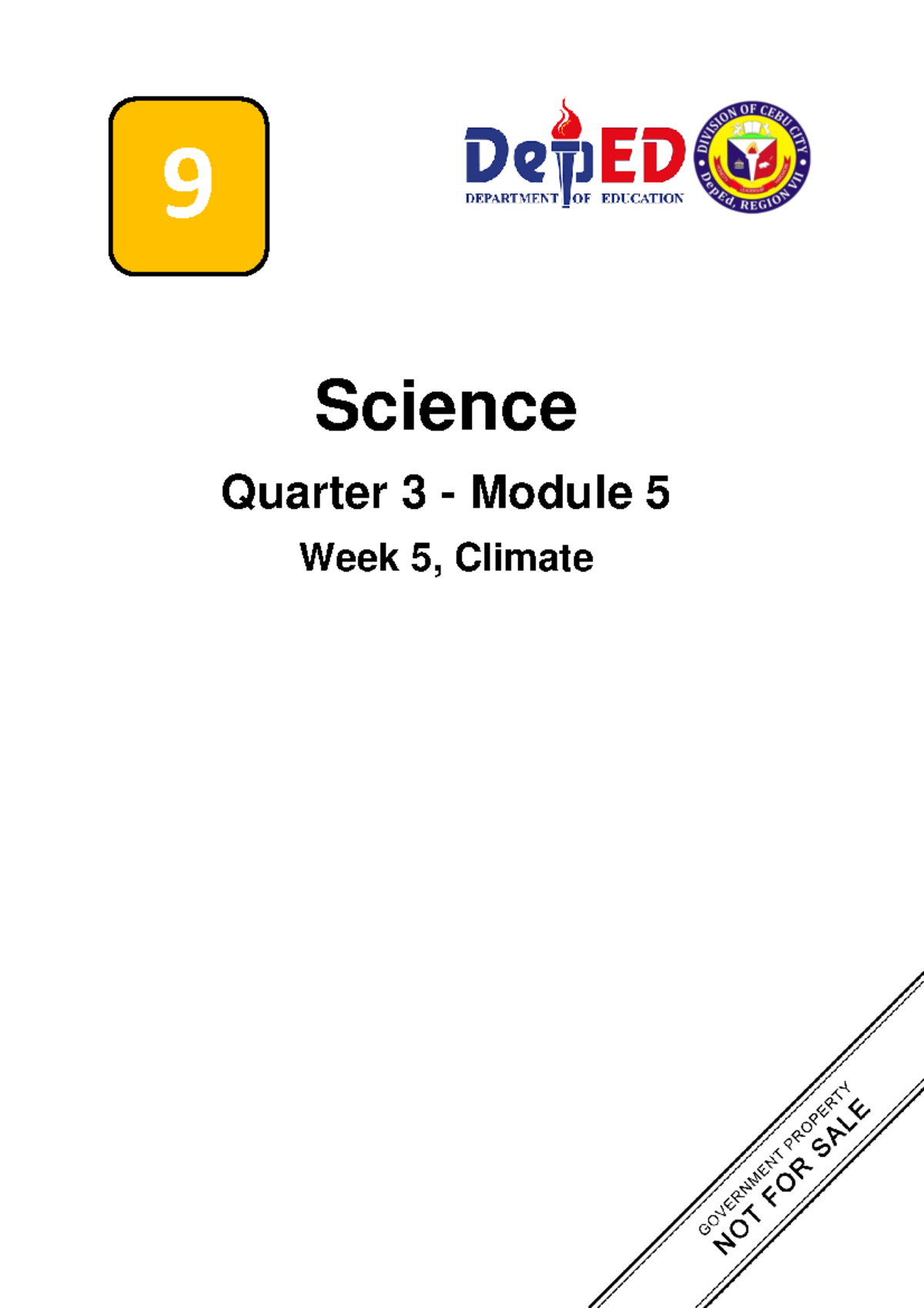 5 Q3 SCI - Science Notes Quarter 3 - Science Quarter 3 - Module 5 Week ...