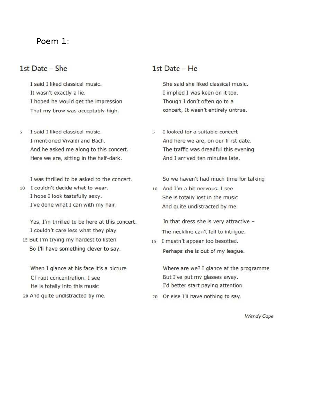 Nettles Date Poem: A Reflection on First Impressions - Studocu