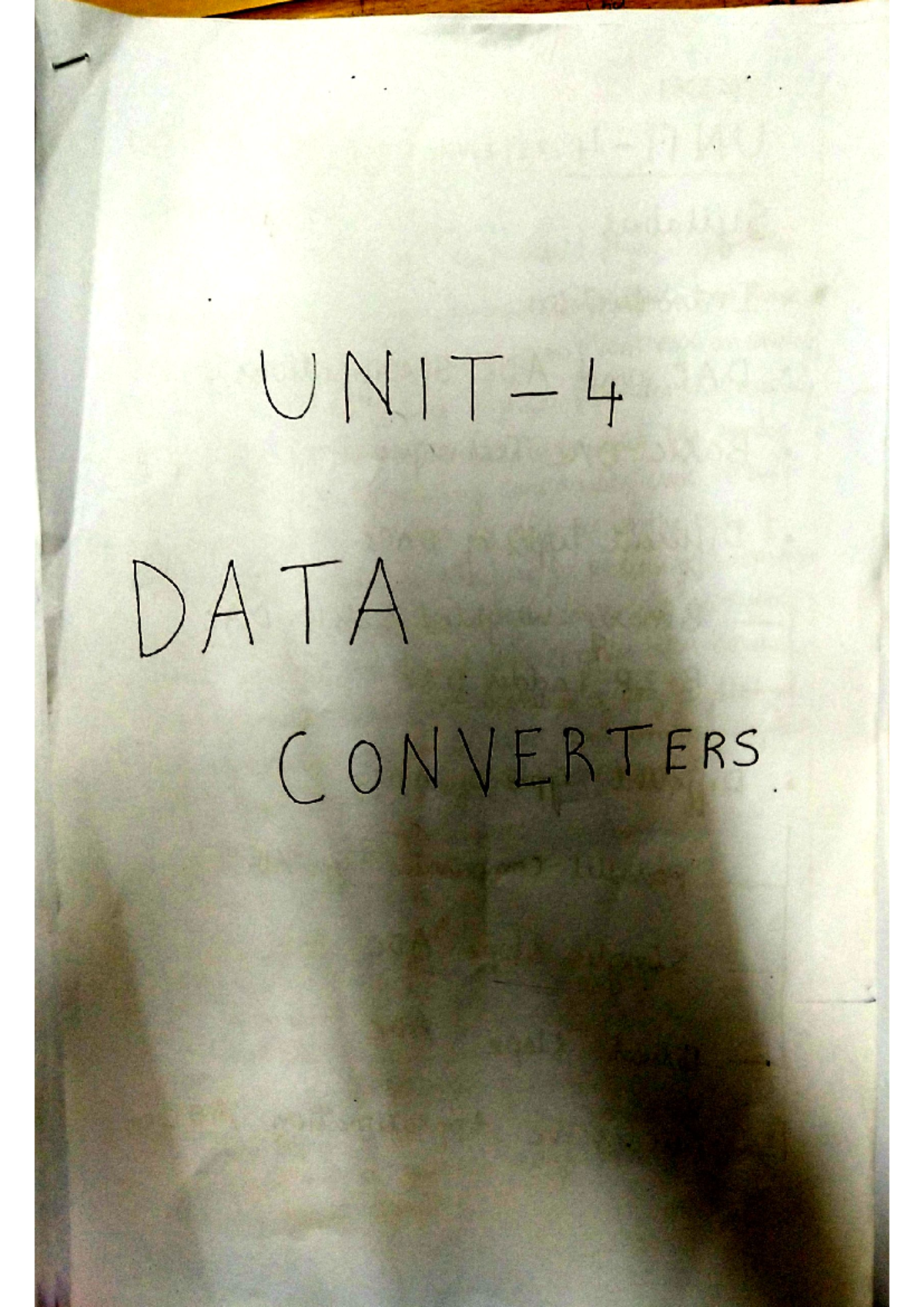 LIC ECE 101 Unit 4: Data Converters - DAC and ADC Techniques - Studocu