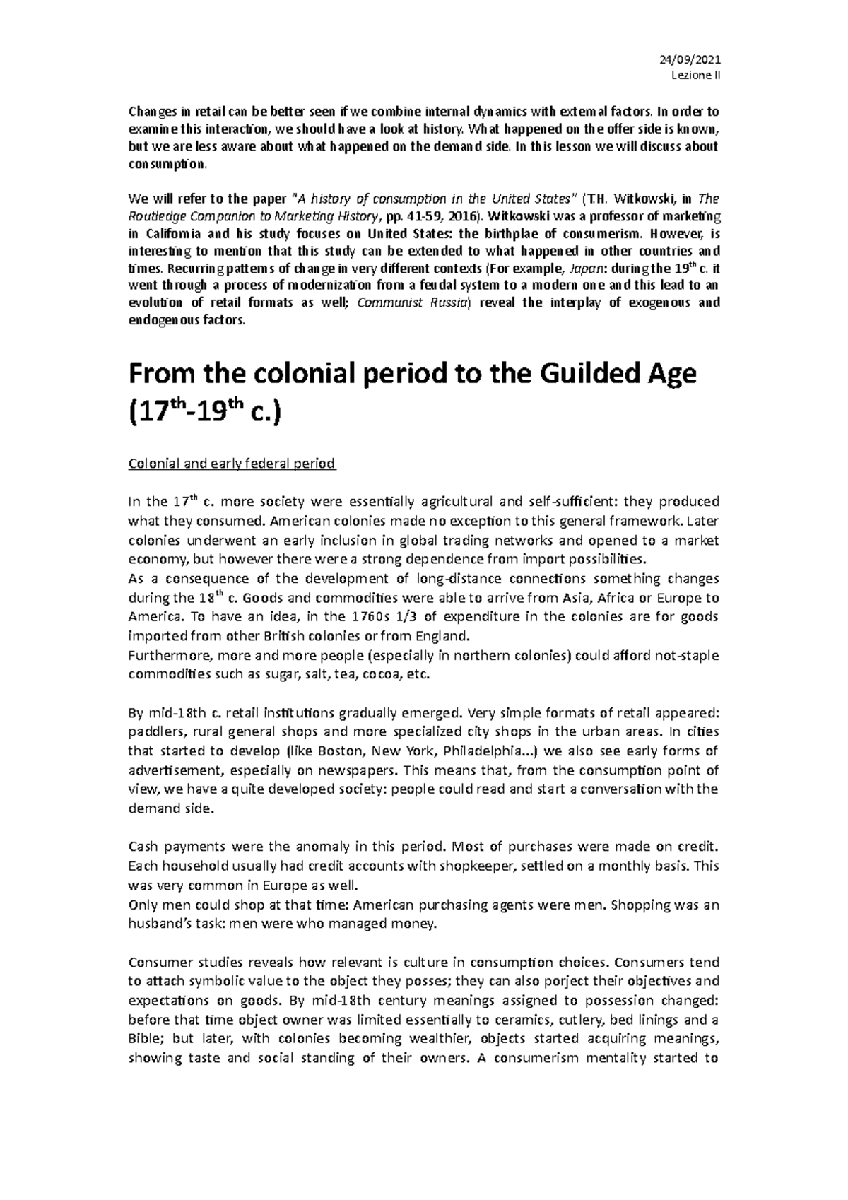 From the colonial period to the Gilded Age (17th-19th c.) - Modern ...