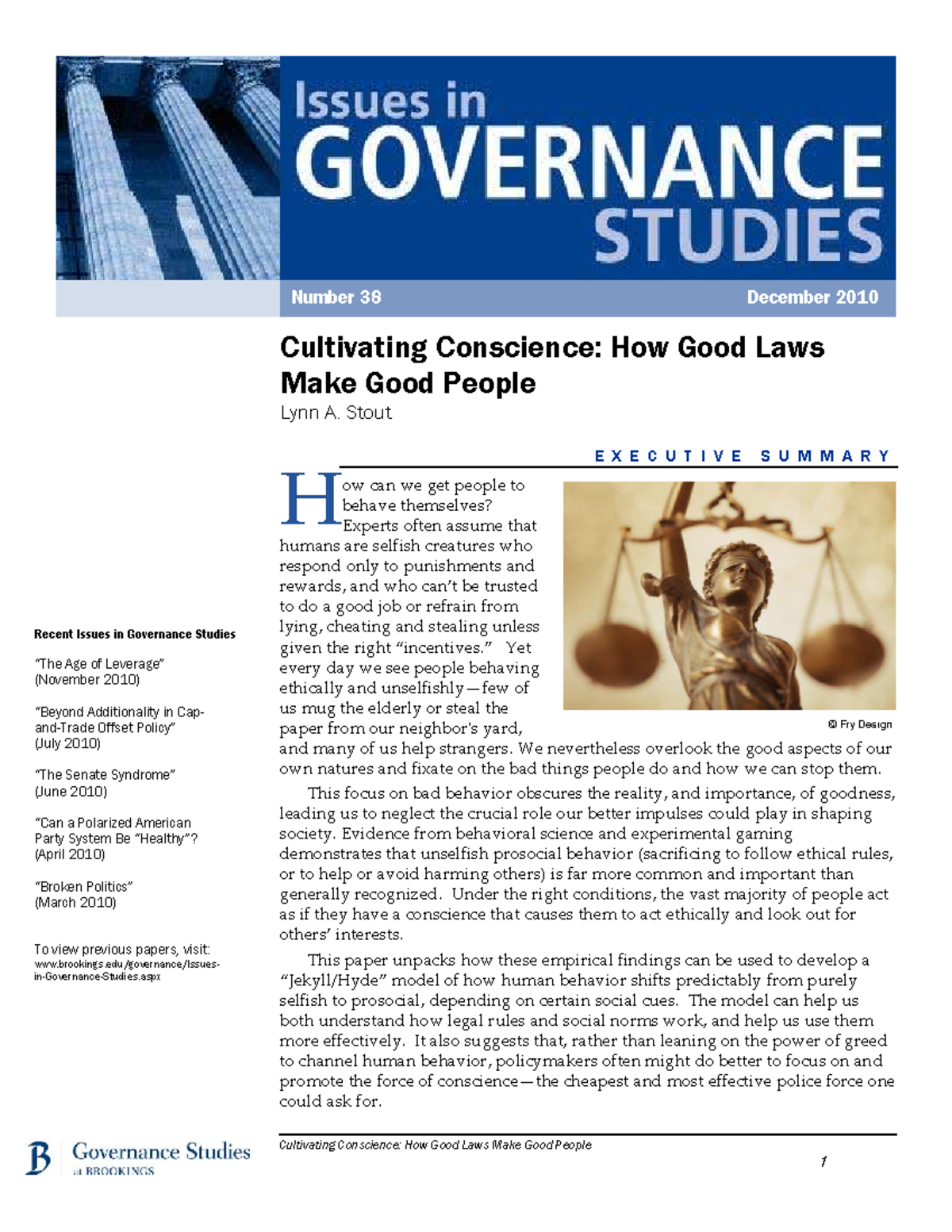 Cultivating Conscience: How Good Laws Promote Ethical Behavior - Studocu