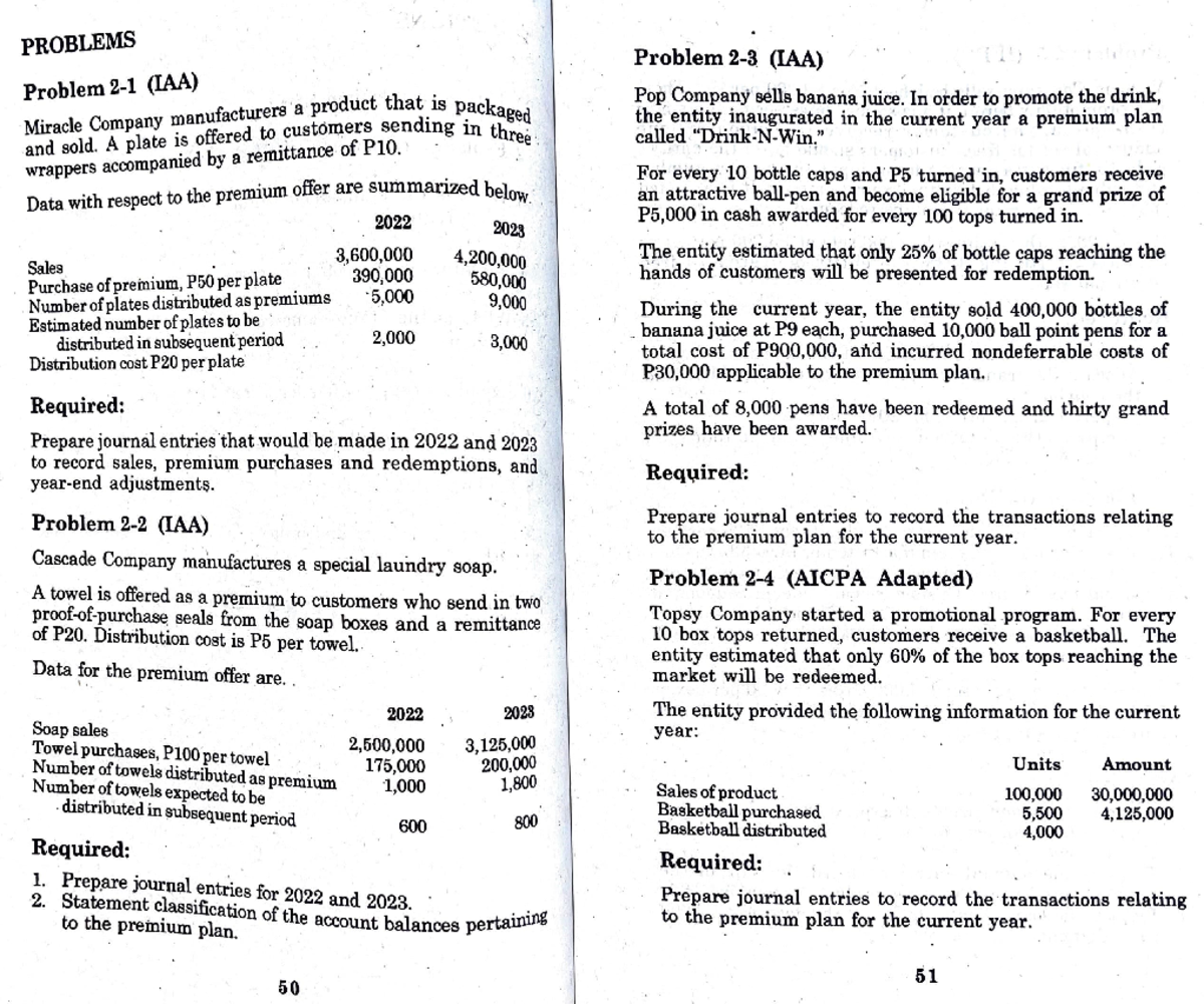 Premium Liability Coupon Offer Problems (IAA) - Analysis & Journal ...