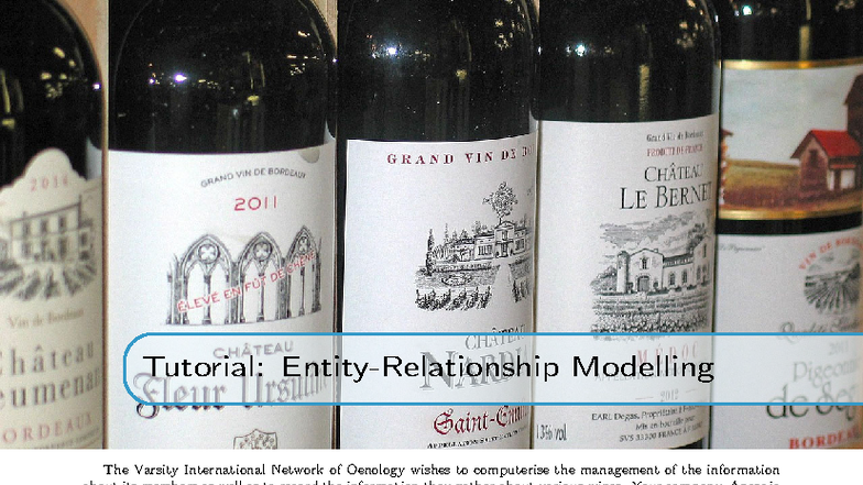 Design ER Diagram for VINO Database Application (CS101) - Studocu