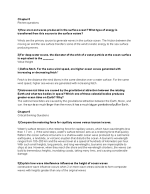 Ocean Studies lab 2 - e-lab - AMS Ocean Studies COS 2 - 1 SP Current ...