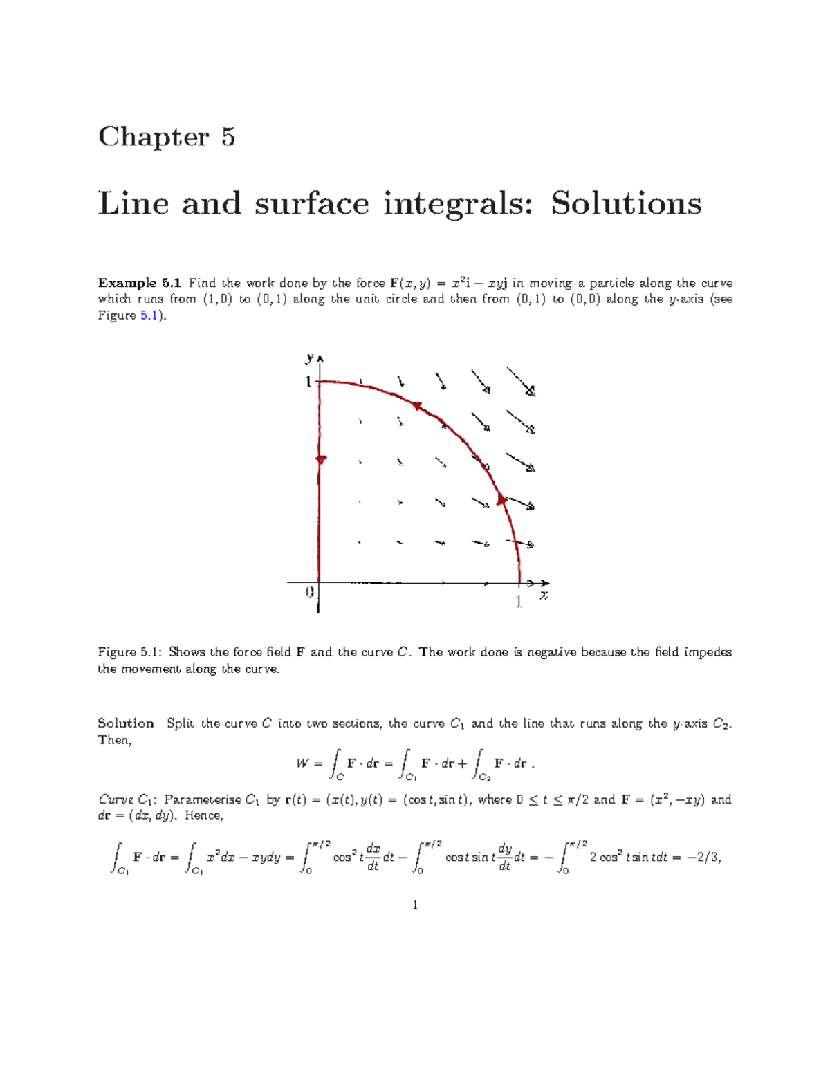 Line And Surface Integrals - Chapter 5 Line and surface integrals ...
