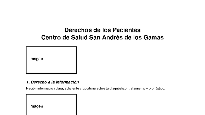 Derechos de los Pacientes en el Centro de Salud - FDFSF - Studocu