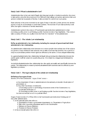 Exam Notes - 1. Organ of State: Organ of state – “organ of state” is ...
