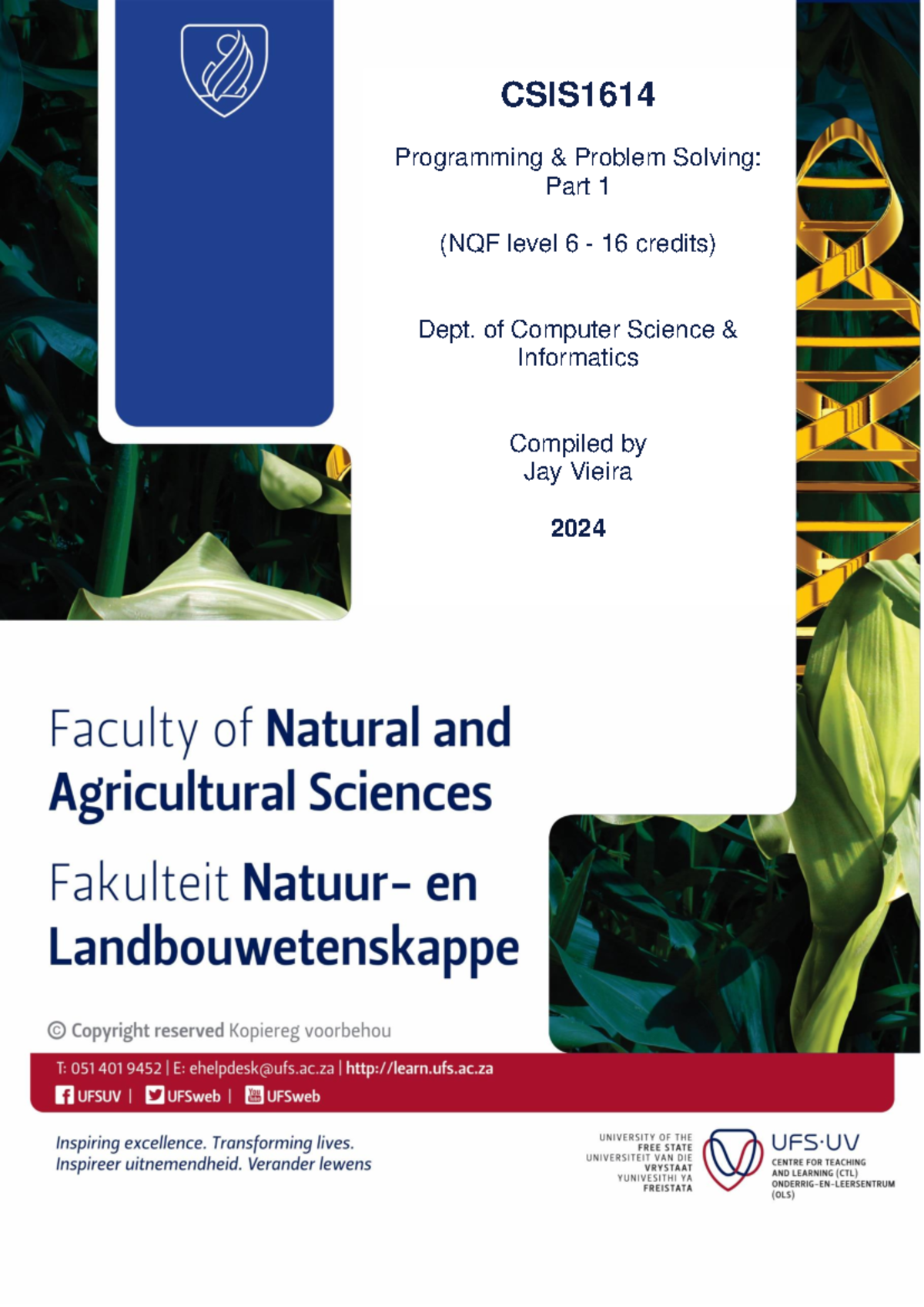 CSIS1614 - Programming & Problem Solving Module Guide 2024 - Studocu