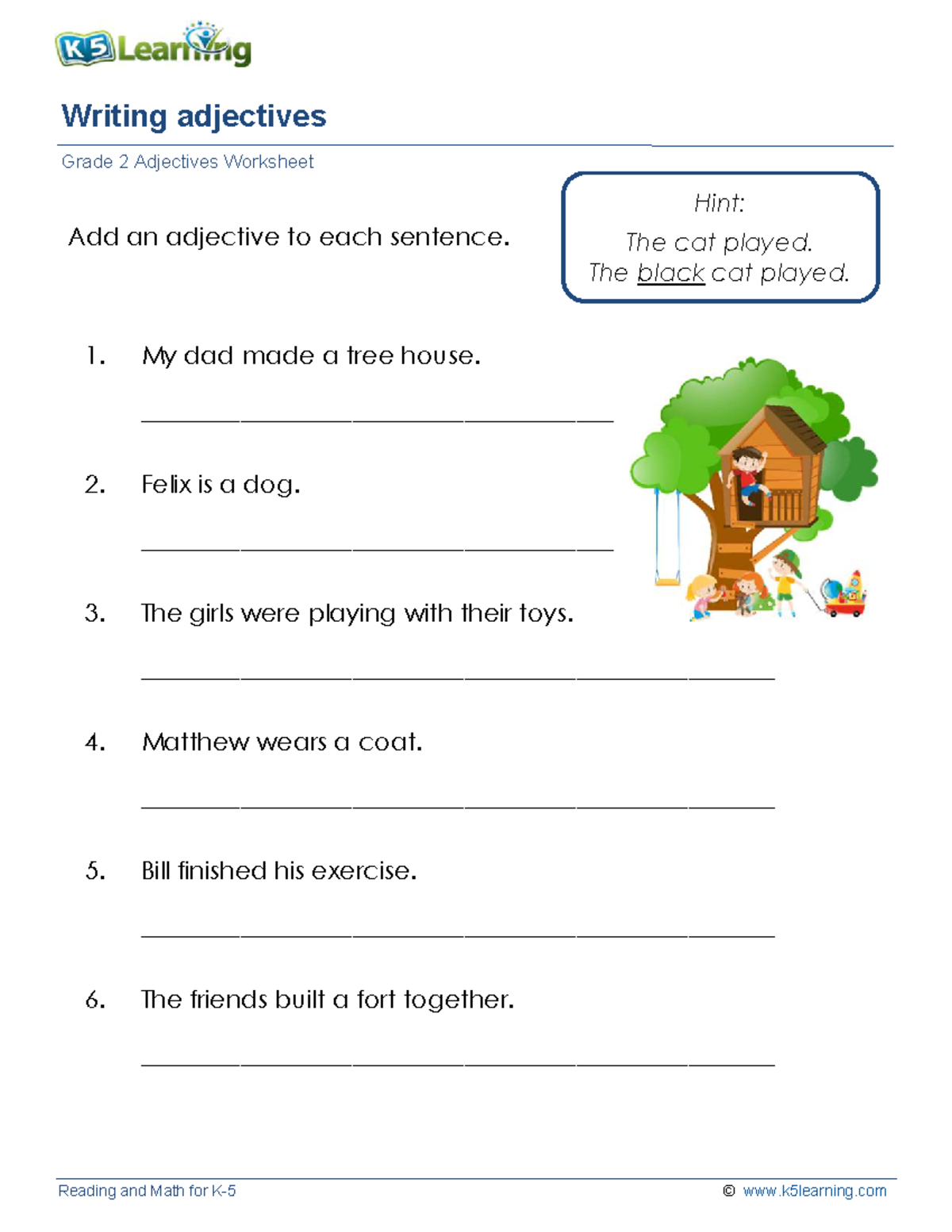 Grade 2 Adjectives Practice Worksheet - Studocu