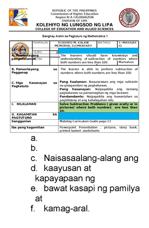 Detailed Lesson Plan in English 5 - Kolehiyo ng Lungsod ng Lipa BEED 4 ...