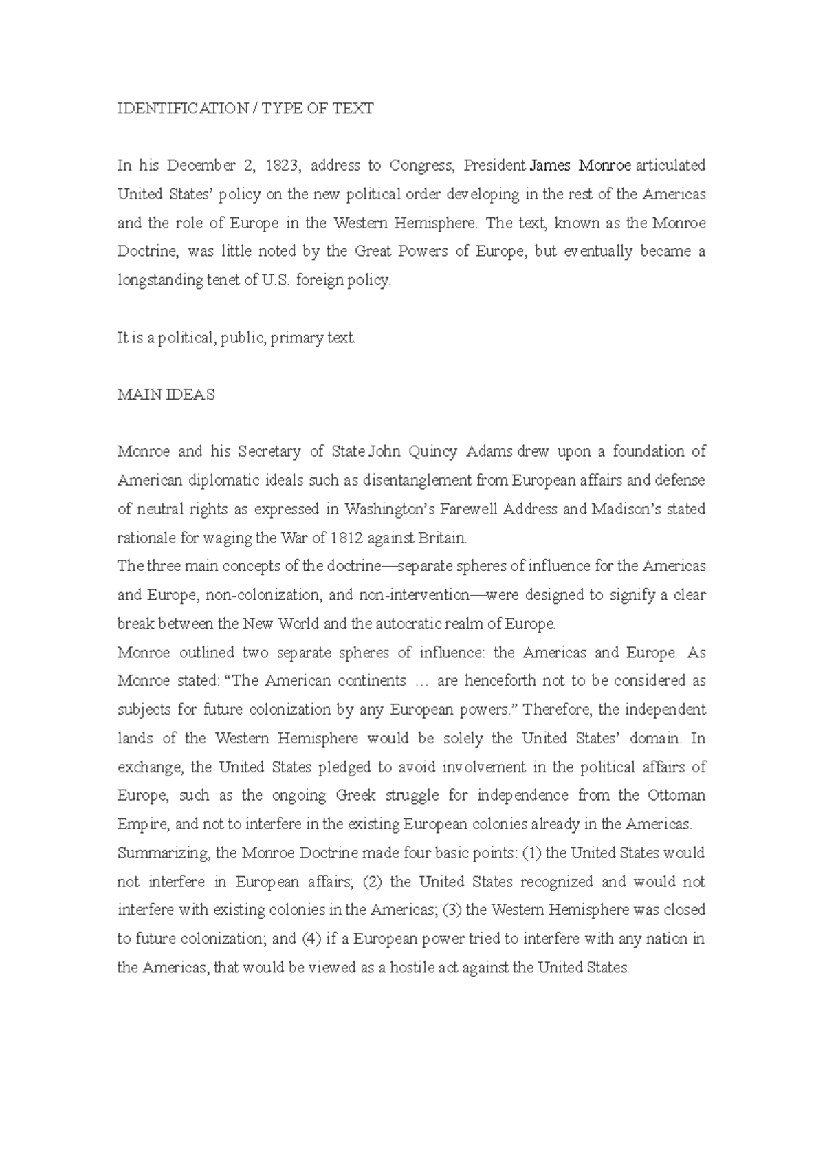 TEXT Analysis - Truman Doctrine: U.S. Foreign Policy Evolution - Studocu
