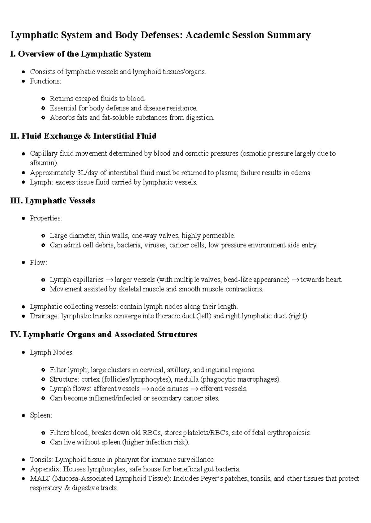 Lymphatic System & Body Defenses: Structure, Function, and Immunity ...