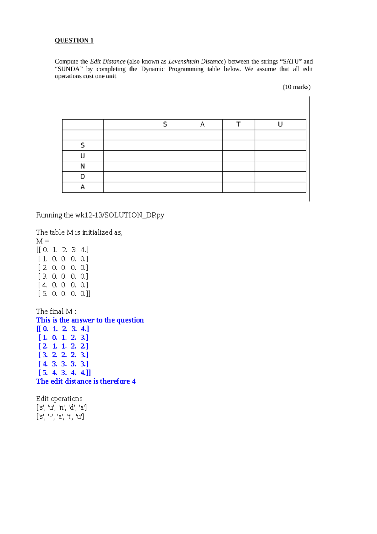 Solution to Exam Question Sample for Course Code: MATH101 - Studocu