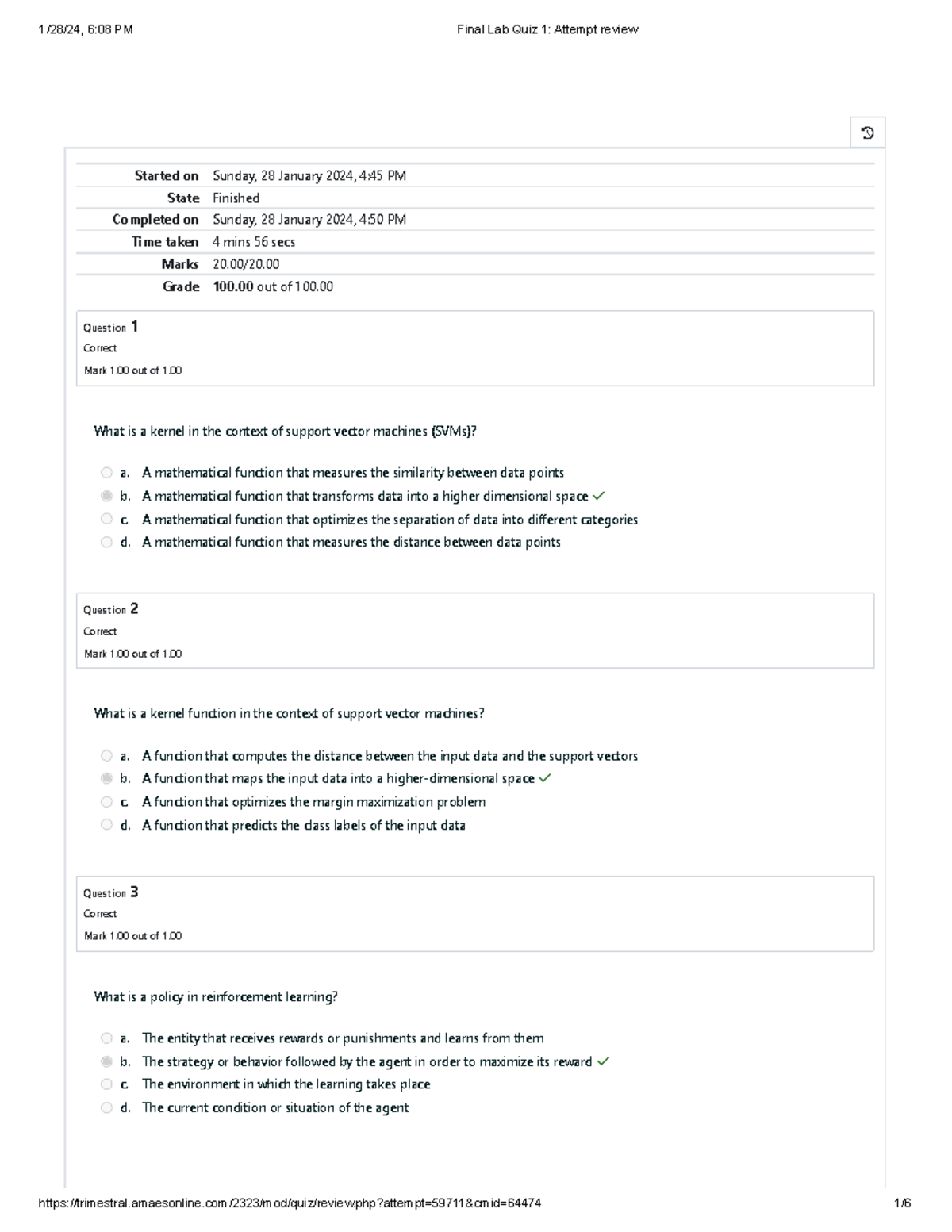Artificial Intelligence Fundamentals MIDTERM Quiz Review (EXAM) - Studocu