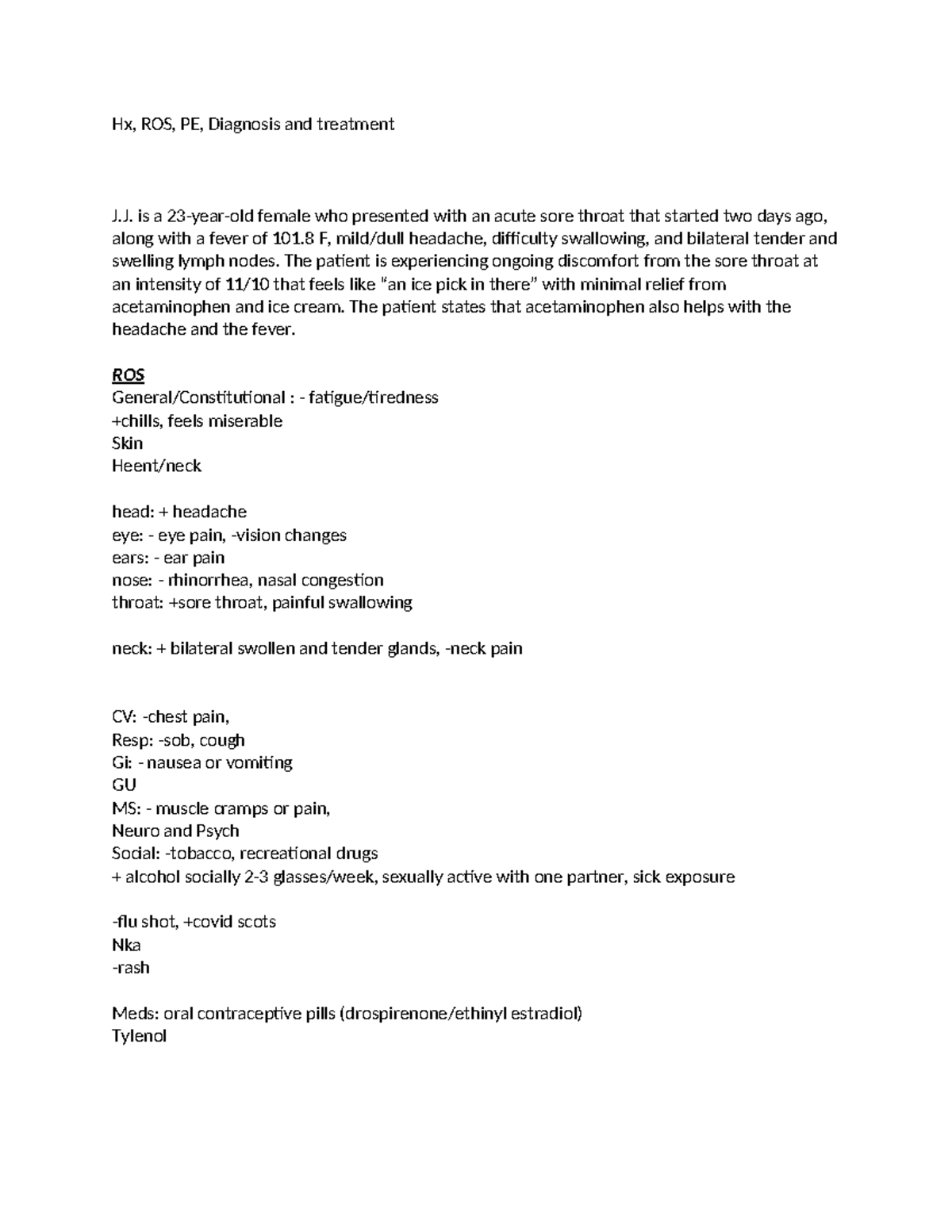Week 3 iHuman Notes: Diagnosis & Management of GABHS Pharyngitis - Studocu