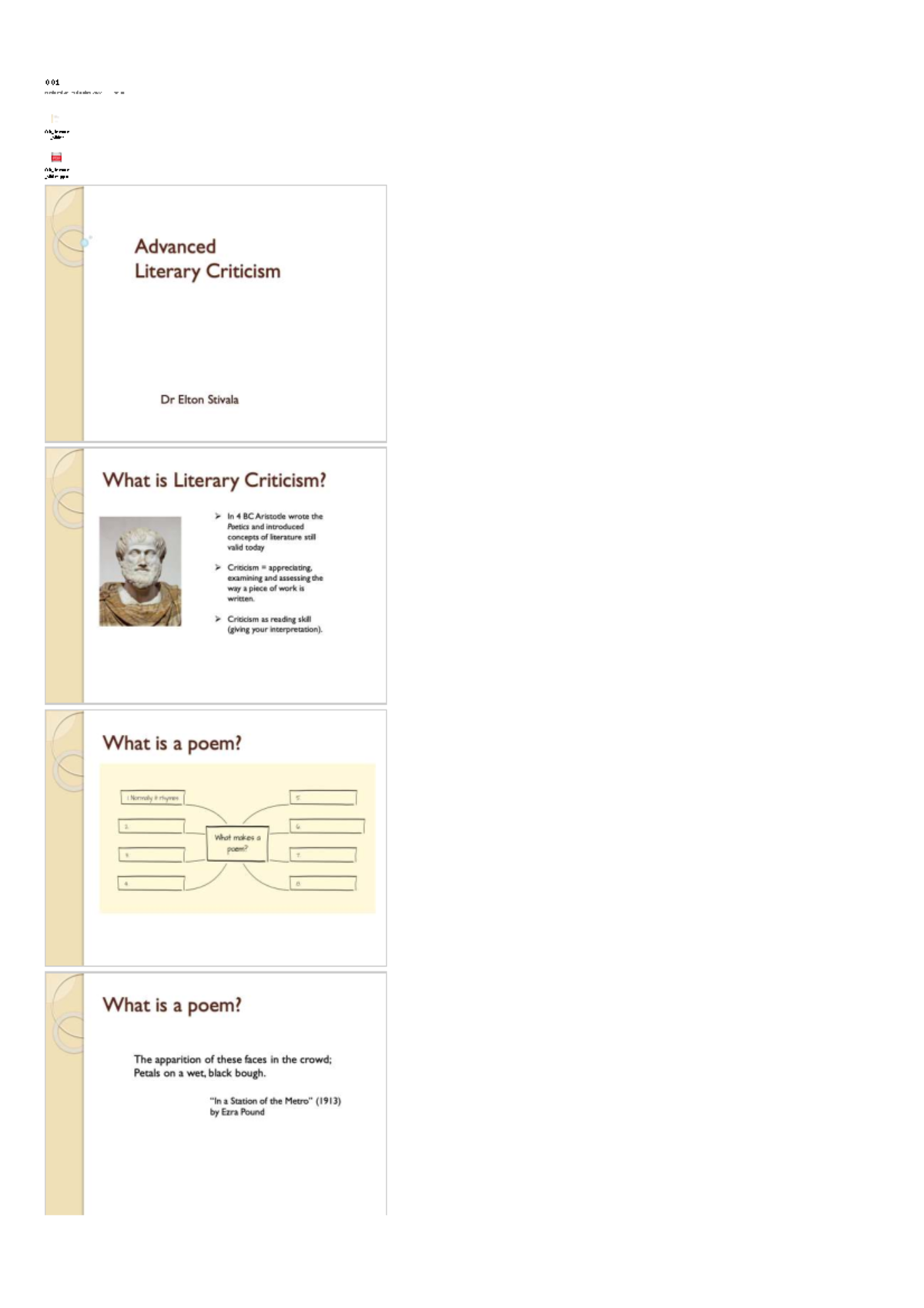 001 Crit_Lecture_Slides: Nature's Indifference in Teasdale's Poem - Studocu