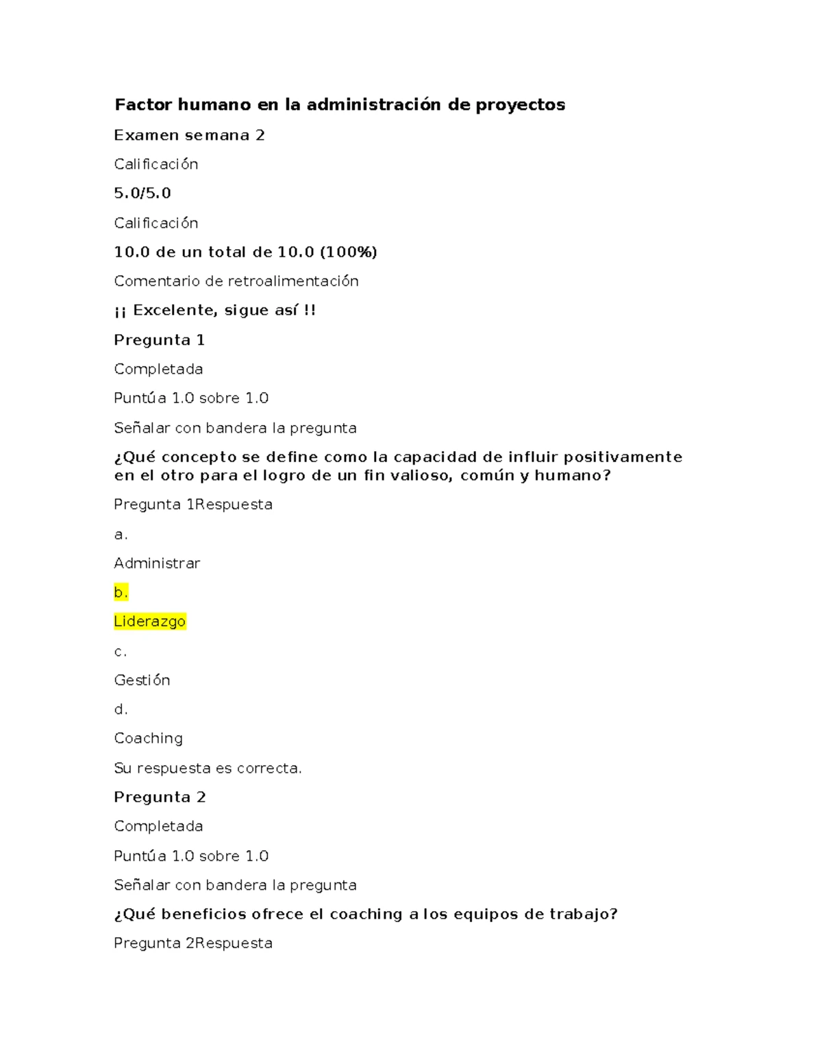 Sistematización de Procesos - Examen 2 BPM 5/5 Calificación - Studocu