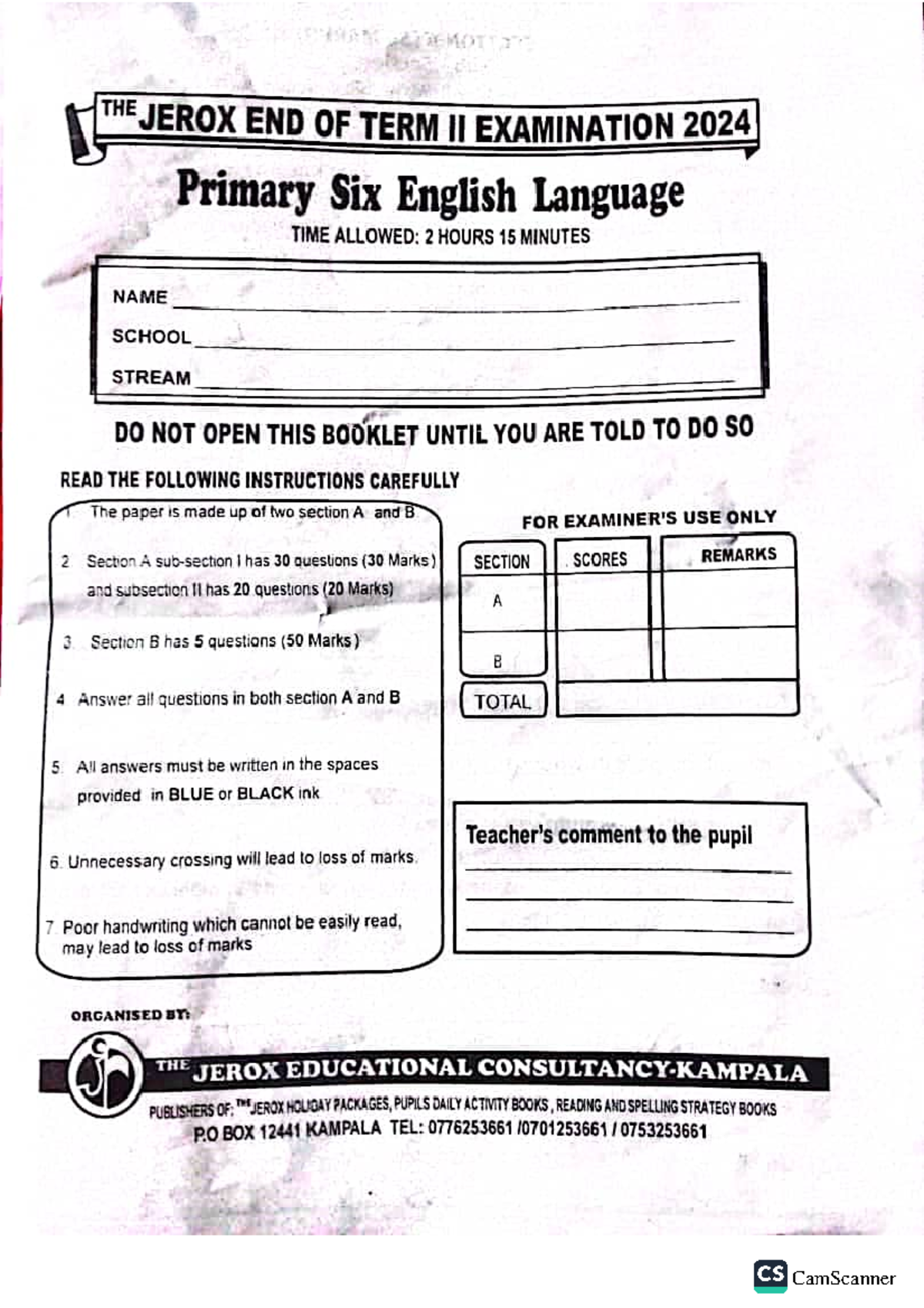 P6 English Exam Notes: Capacity of Minors in Contracts - Studocu