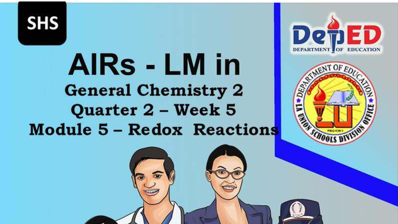 STEM General Chemistry 2: Week 5 Module on Redox Reactions - Studocu