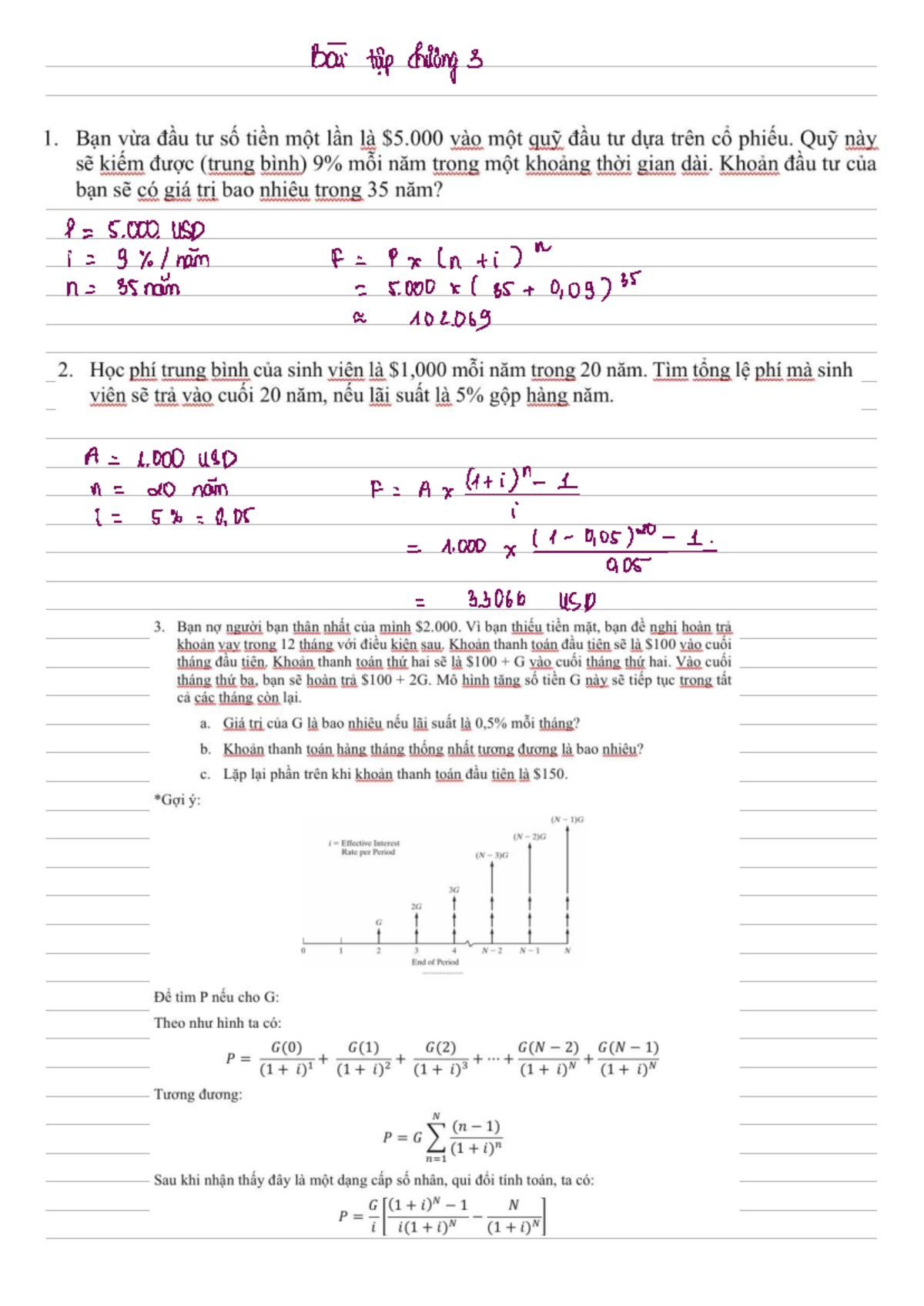 Bài Tập Biling 3: Tính Toán Tài Chính và Khoản Vay - Studocu