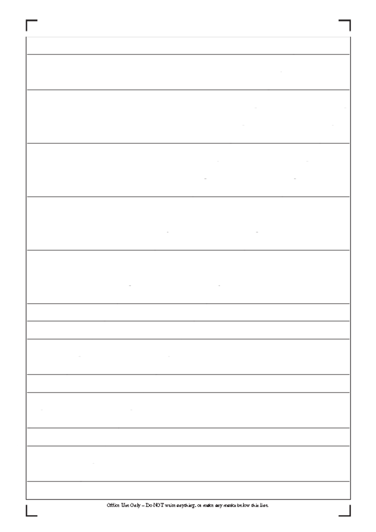 HSC Writing Booklet - Office Use Only Instructions - Studocu