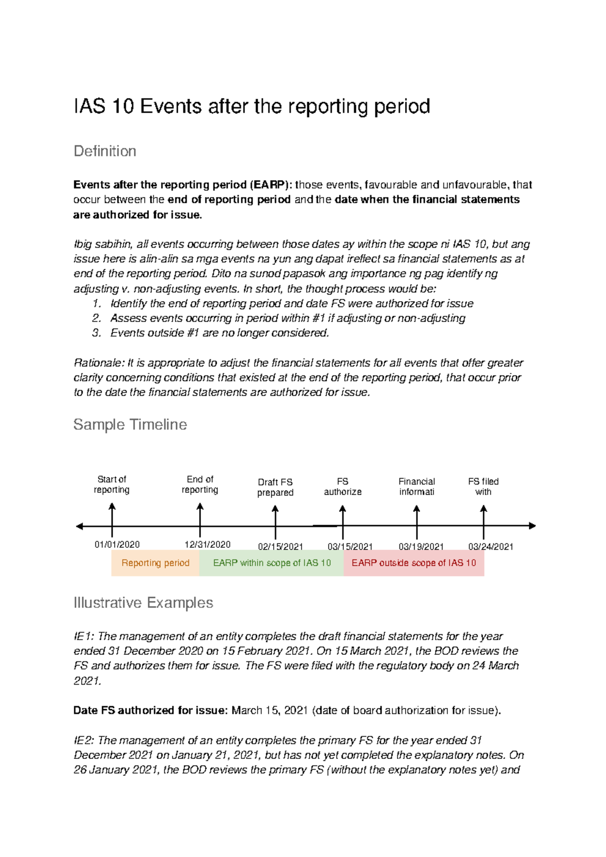 AP02-03 - IAS 10 Events After Reporting Period: Key Insights and Notes ...