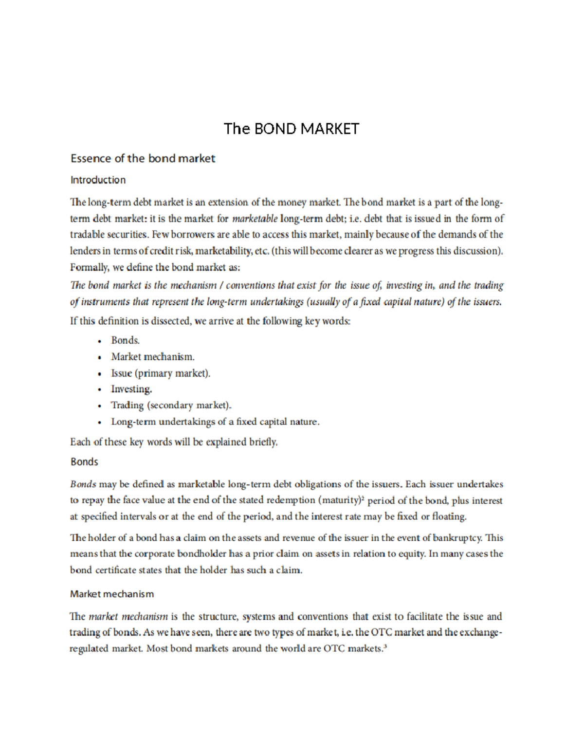 The-BOND- Market - This will help in your study - Bsed Science - The ...