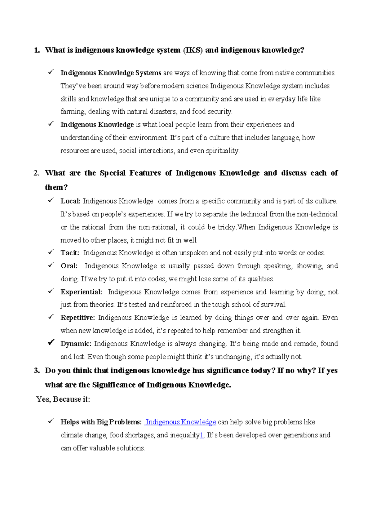 Anthro 2 - Indigenous Knowledge Systems: Significance & Preservation ...