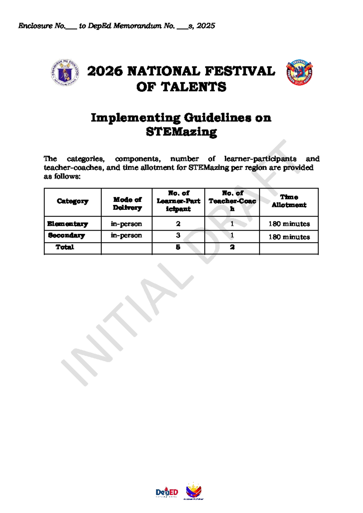 STEMazing 2025: Guidelines for National Festival of Talents - Studocu