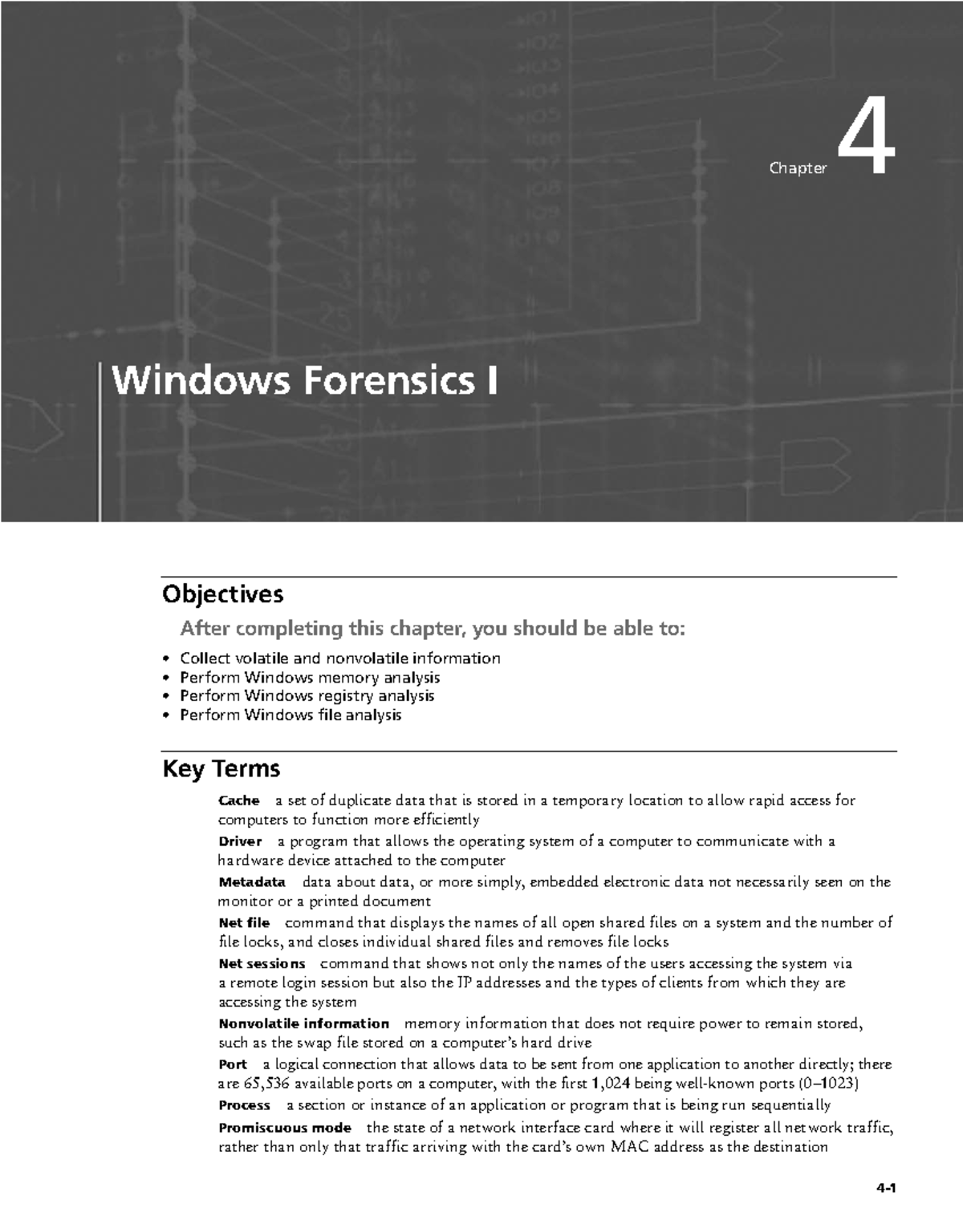Windows Forensics 1 - Collecting volatile and nonvolatile information. - 4- Objectives After ...