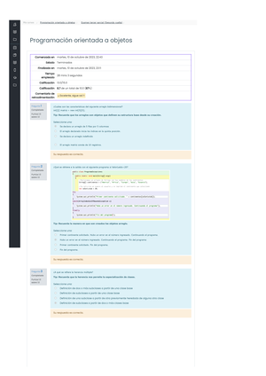 Revisión del Examen Primer Parcial de Programación Orientada a Objetos ...