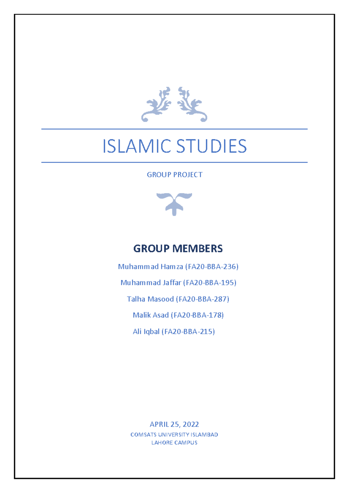 MORAL AND SOCIAL ISSUES AND THEIR SOLUTION ACCORDING TO ISLAM - ISLAMIC ...