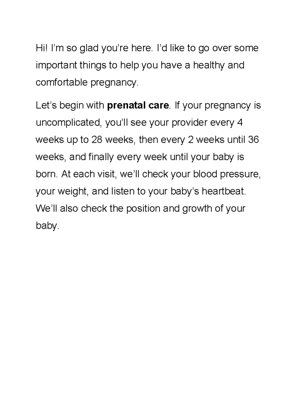 Healthy Pregnancy Education: Essential Prenatal Care Tips - Studocu