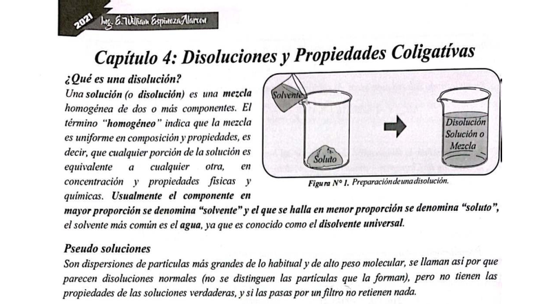 Capítulo 4: Disoluciones y Propiedades Coligativas - Química General (2021) - Studocu