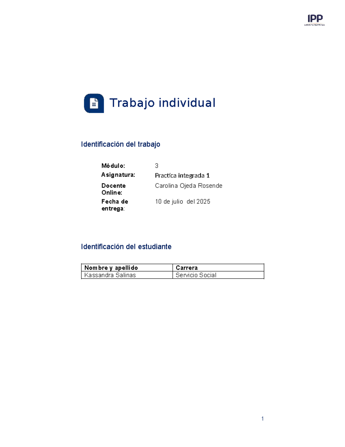 M3 Práctica Integrada: Planificación de Intervención Social Sistémica - Studocu