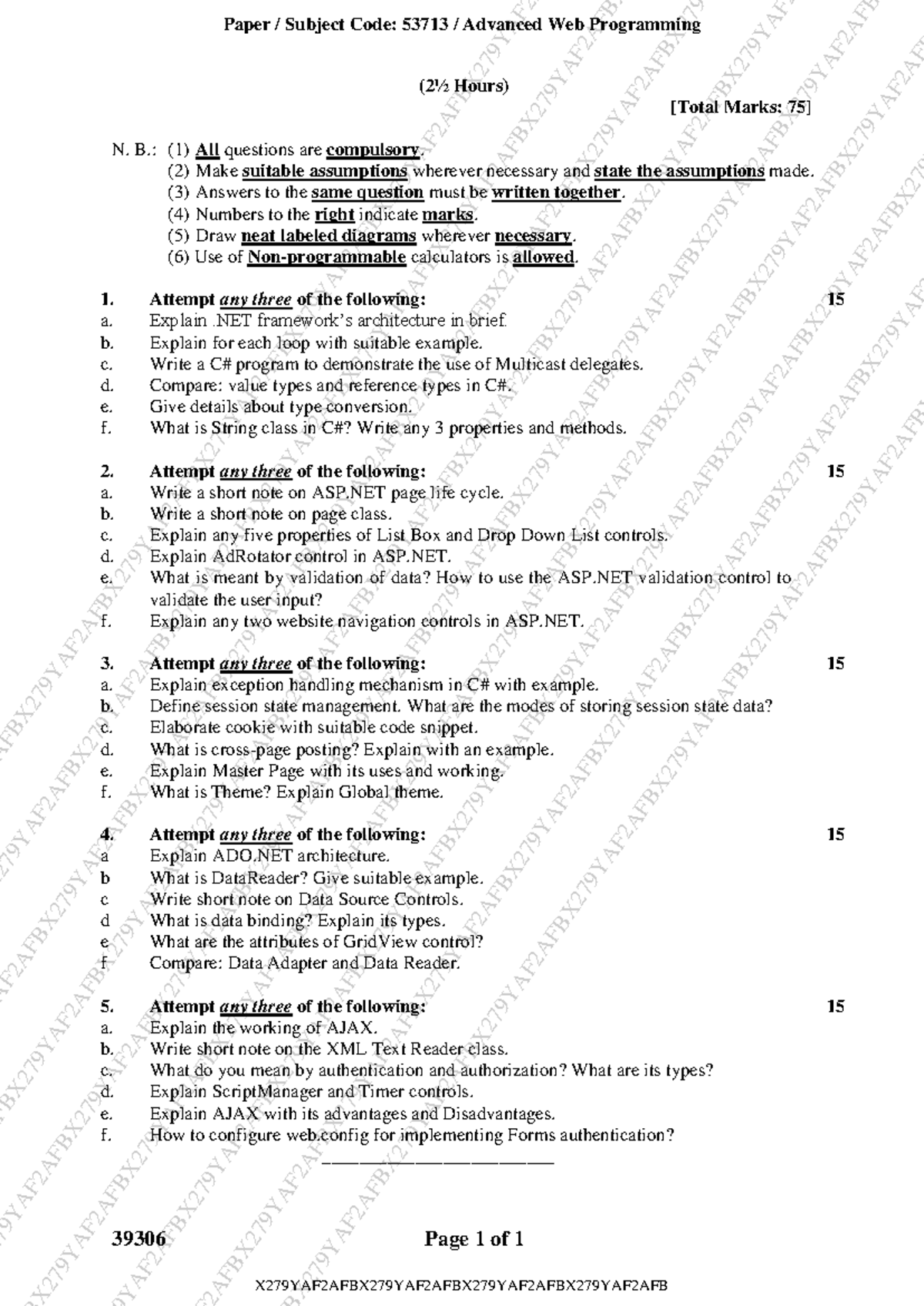 Advanced Web Programming (53713) Final Exam Questions - April 2024 ...