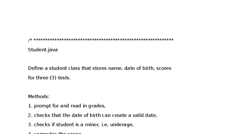 Lab 2 - Student Class Implementation for COMP1161 - Studocu