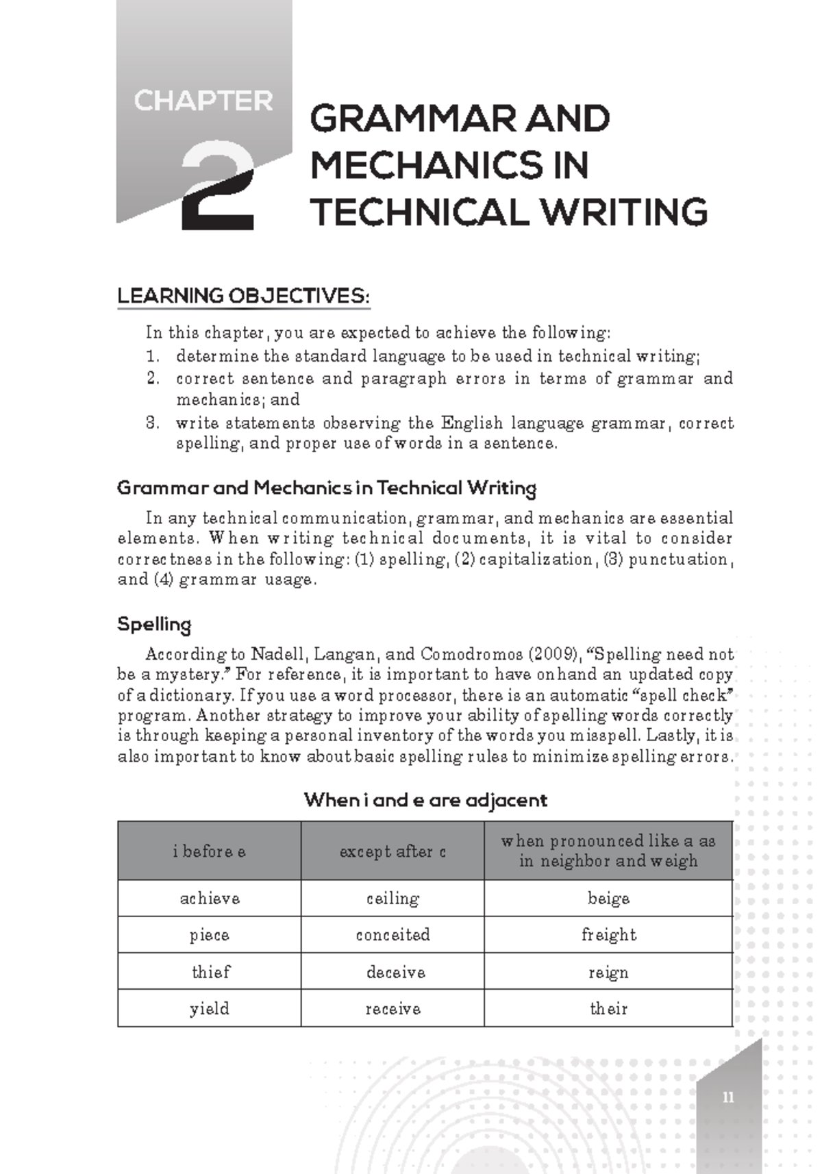 Chapter 2: Essential Grammar & Mechanics in Technical Writing - Studocu